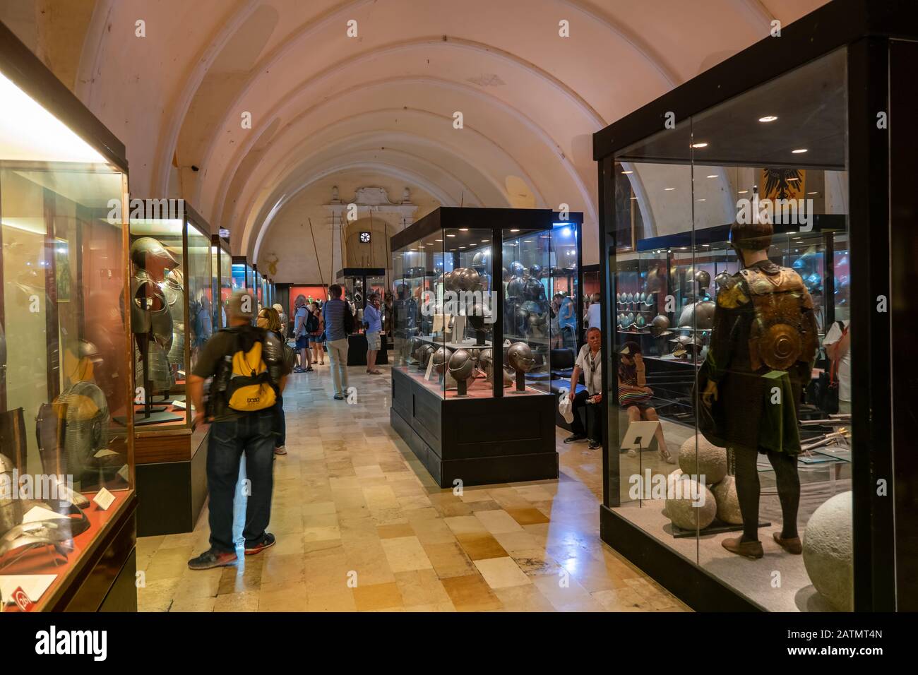 The Palace Armoury in the Grandmaster Palace interior in Valletta ...