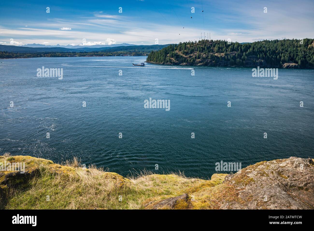 Seymour Narrows at Discovery Passage, location of Ripple Rock blown up ...