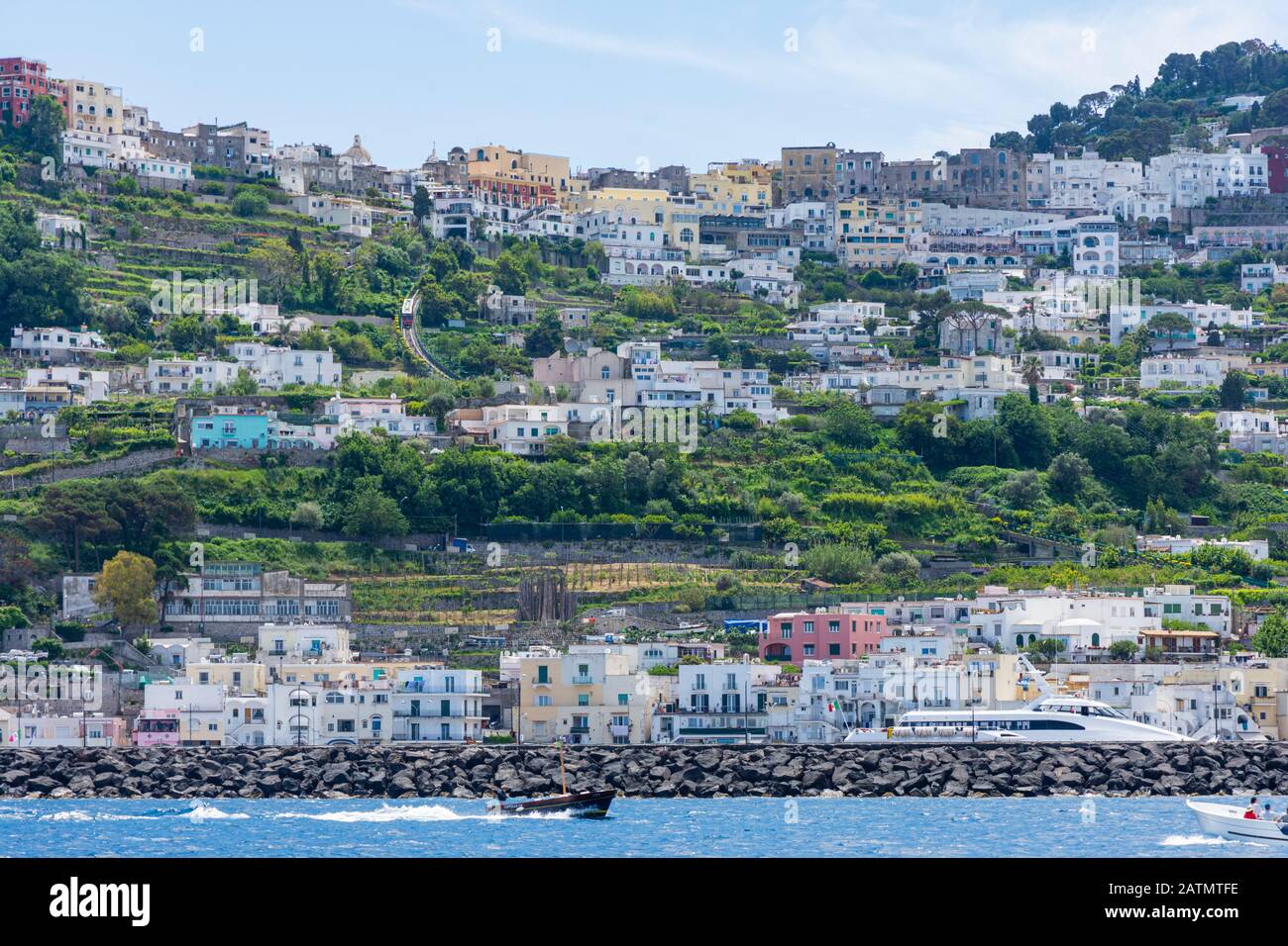 Capri is an island located in the Tyrrhenian Sea off the Sorrento ...