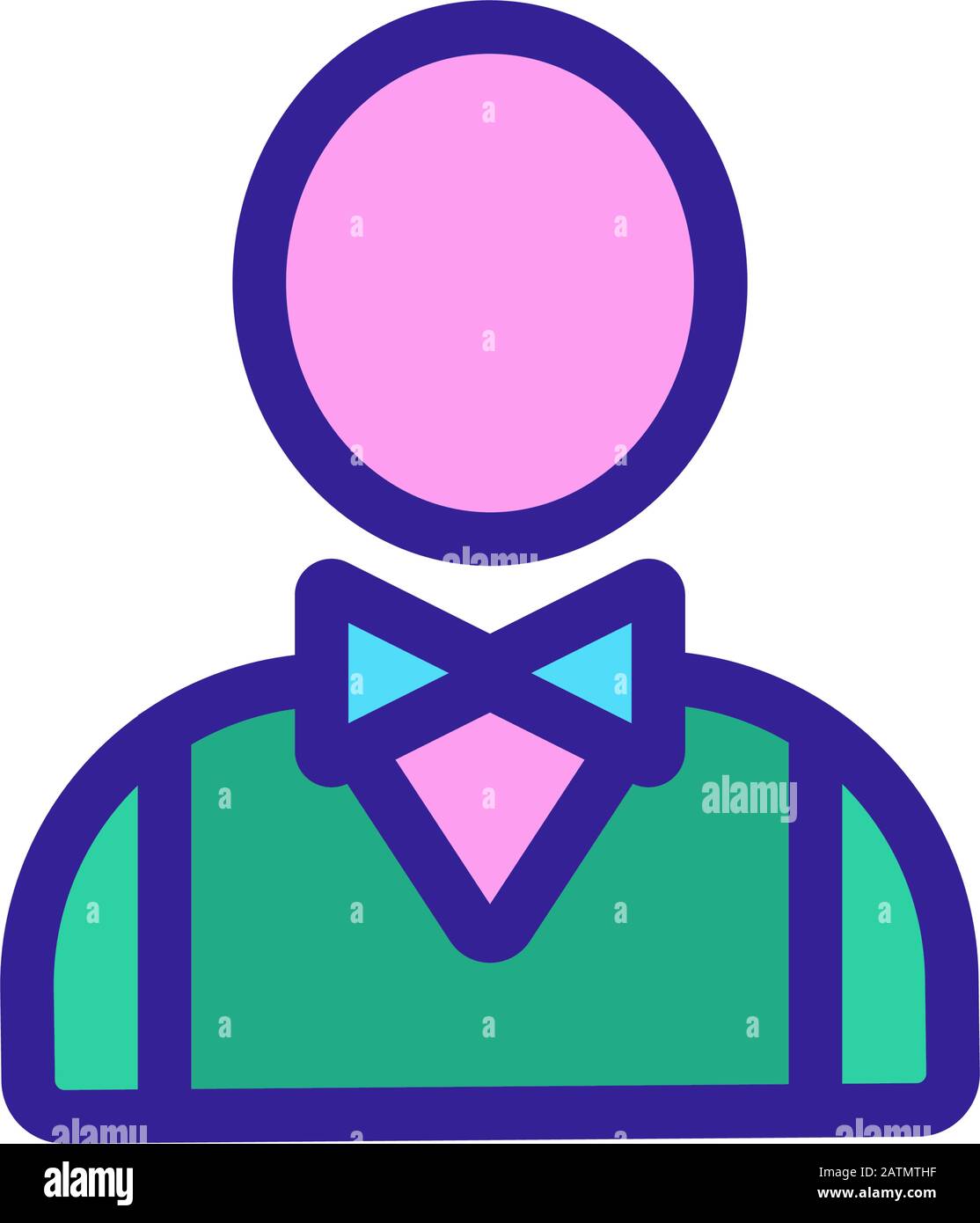 bartender icon vector. Isolated contour symbol illustration Stock ...