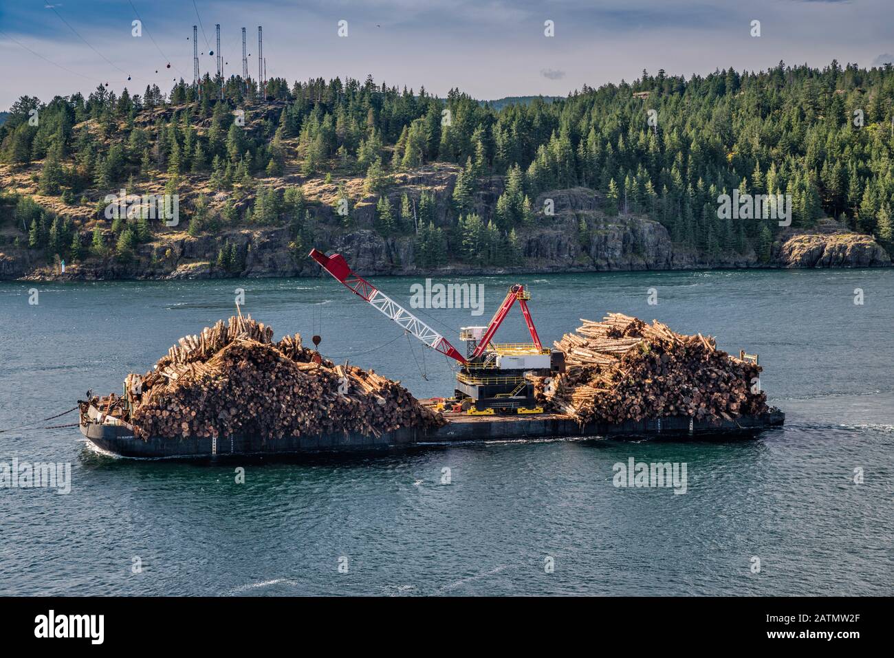 ITB Beaufort Sea barge, loaded with timber, at Discovery Passage ...