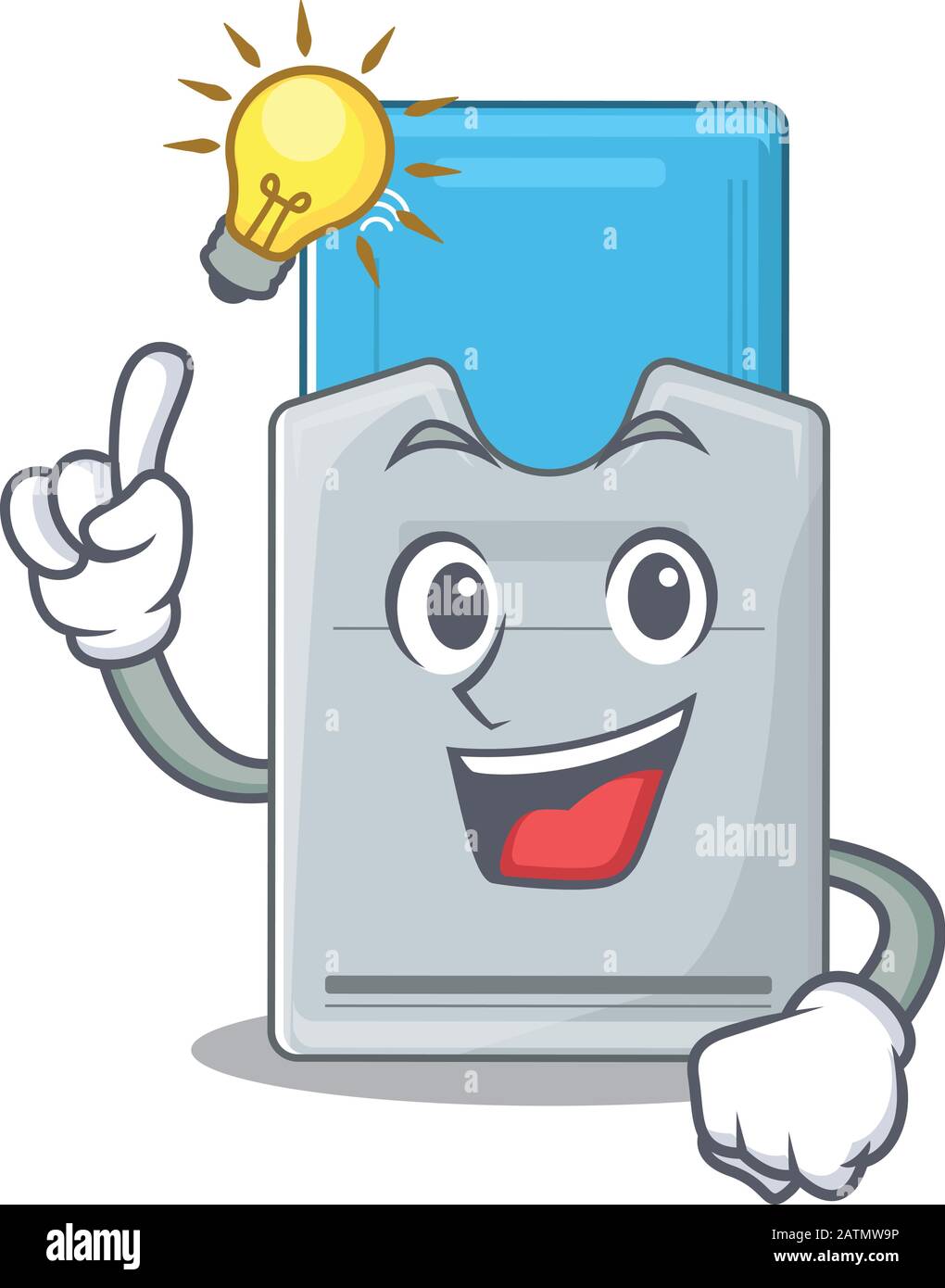 Have an idea gesture of key card cartoon character design Stock Vector ...