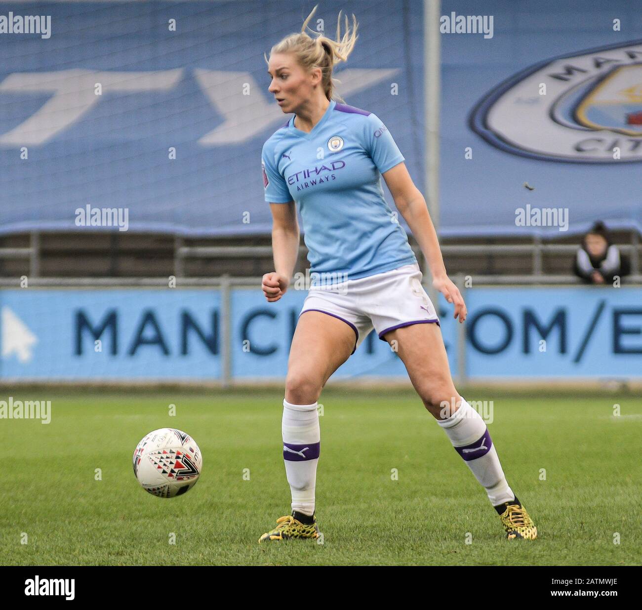 MANCHESTER, ENGLAND - FEBUARY 02: Lauren Hemp of Manchester City during ...