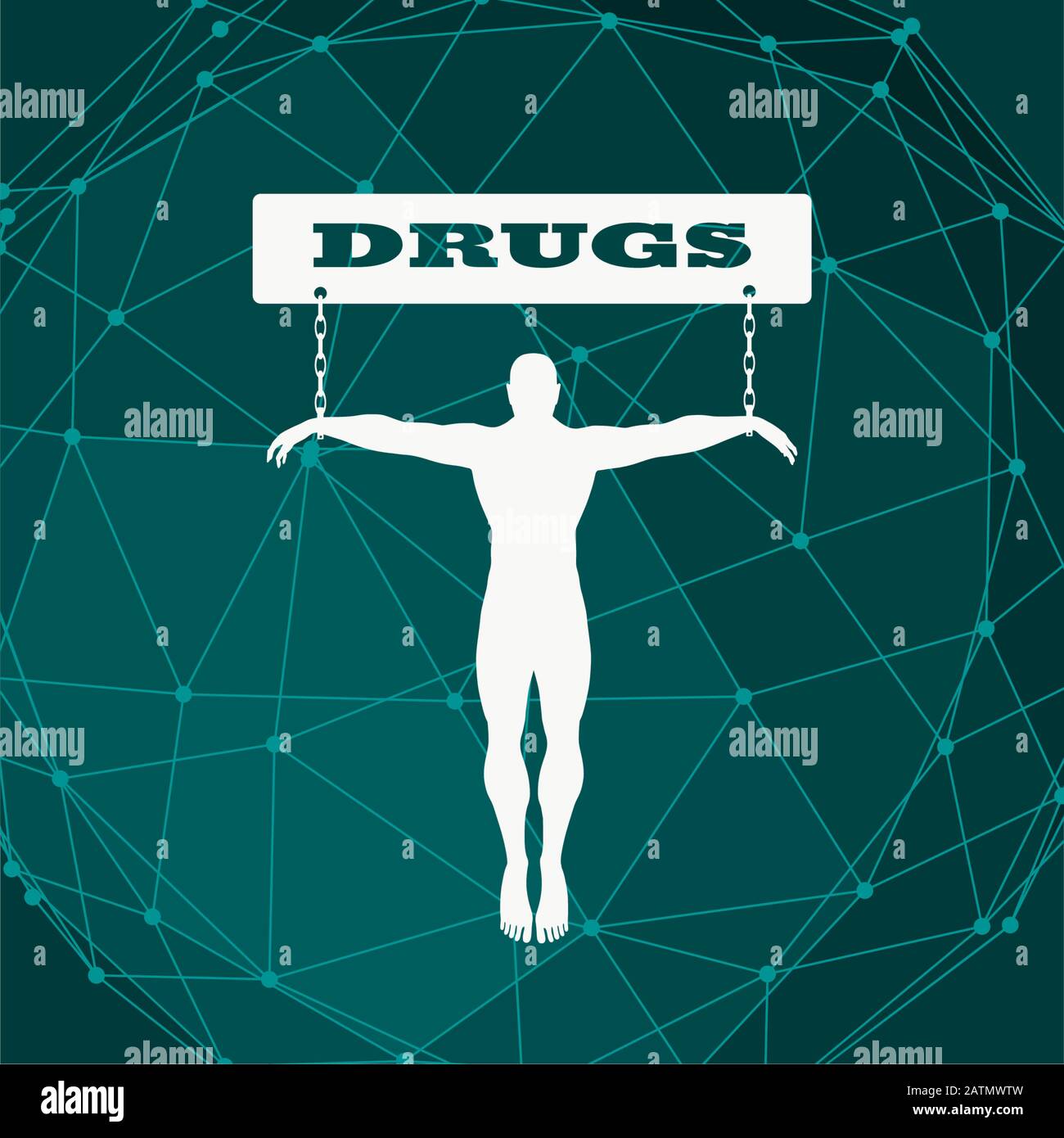 addiction metaphor vector illustration Stock Vector Image & Art - Alamy