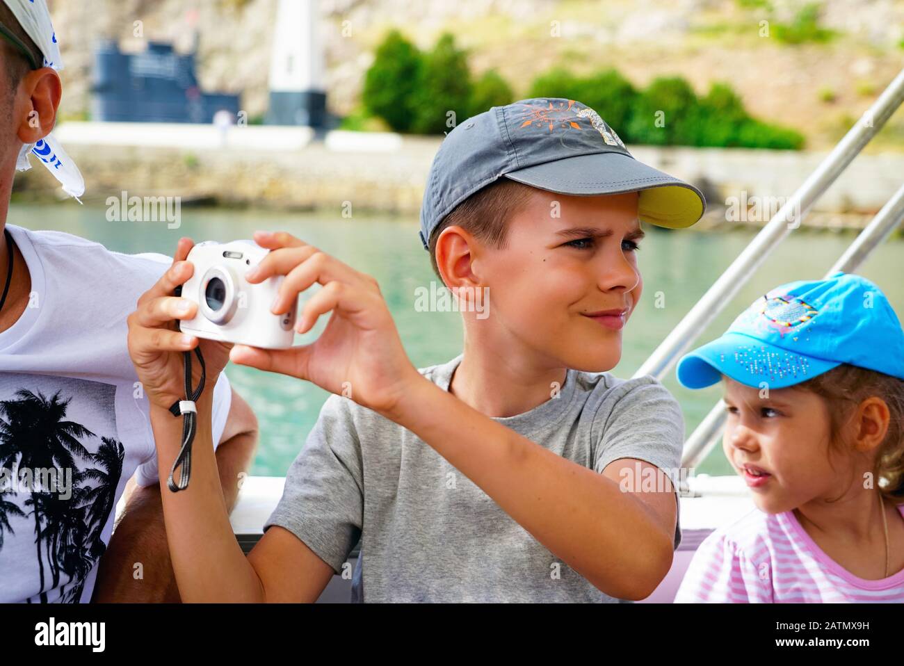 Boy model boat hi-res stock photography and images - Alamy