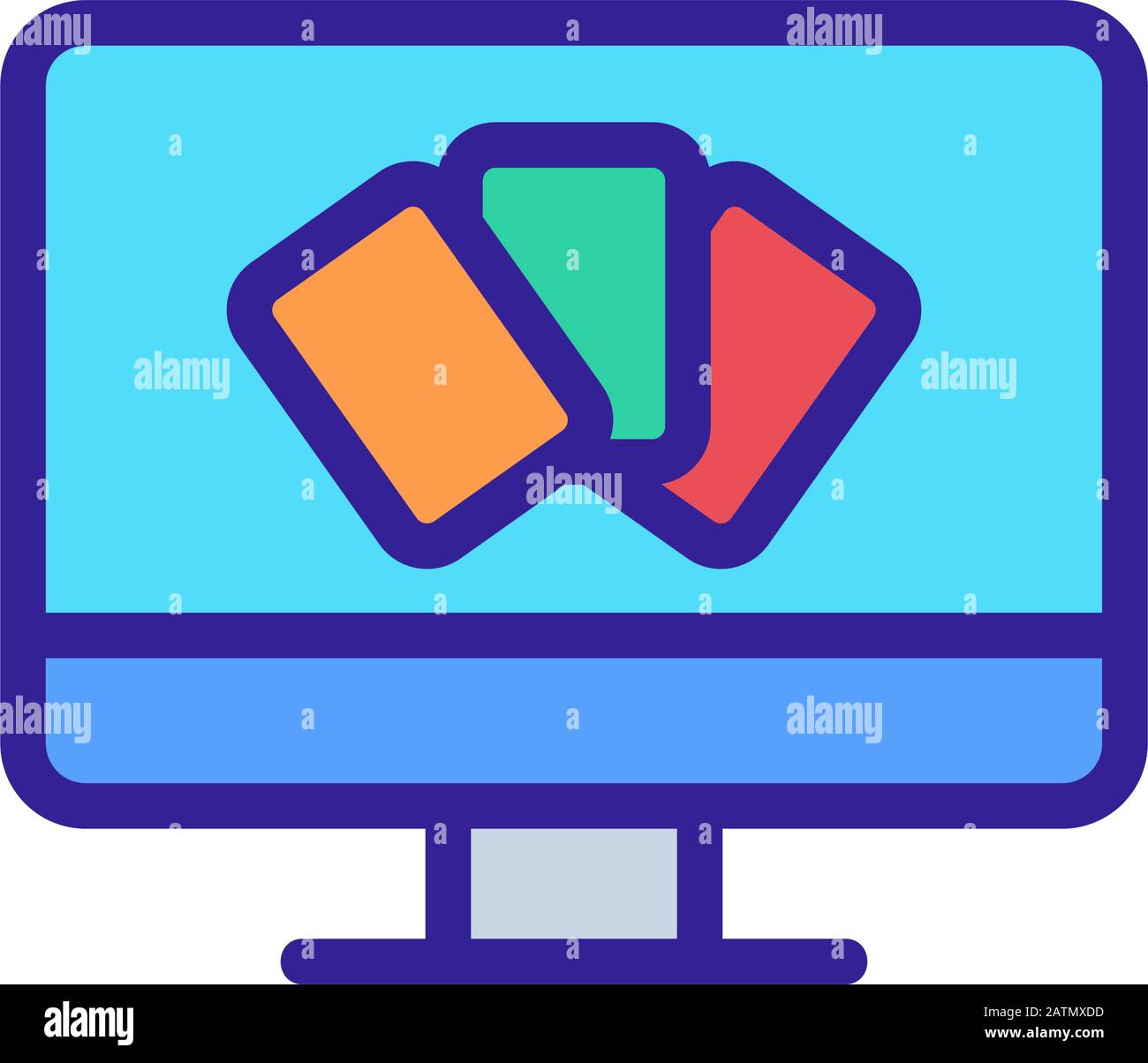 Broadcast game icon vector. Isolated contour symbol illustration Stock ...