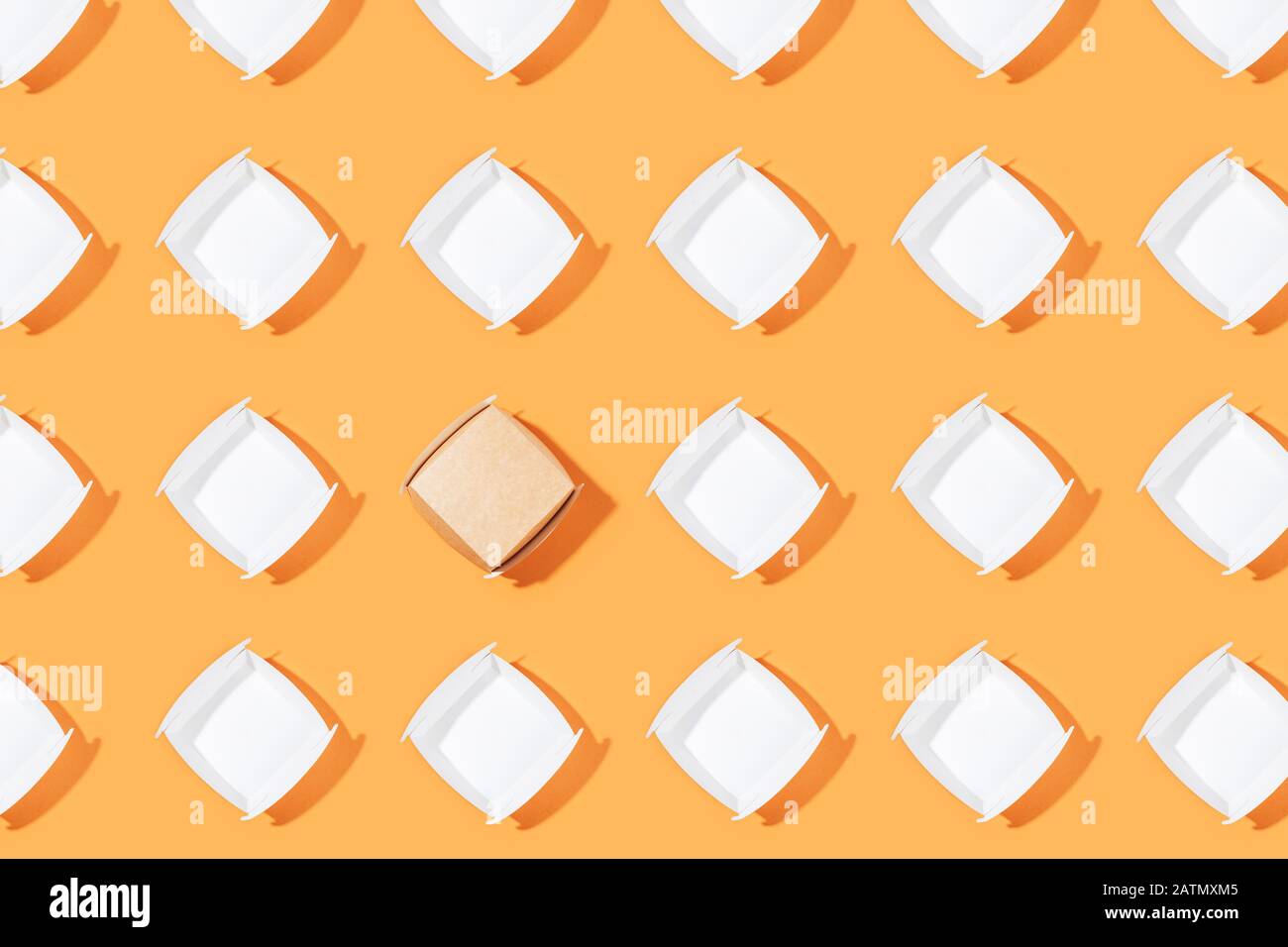 Set of Brown craft paper boxes Stock Photo - Alamy
