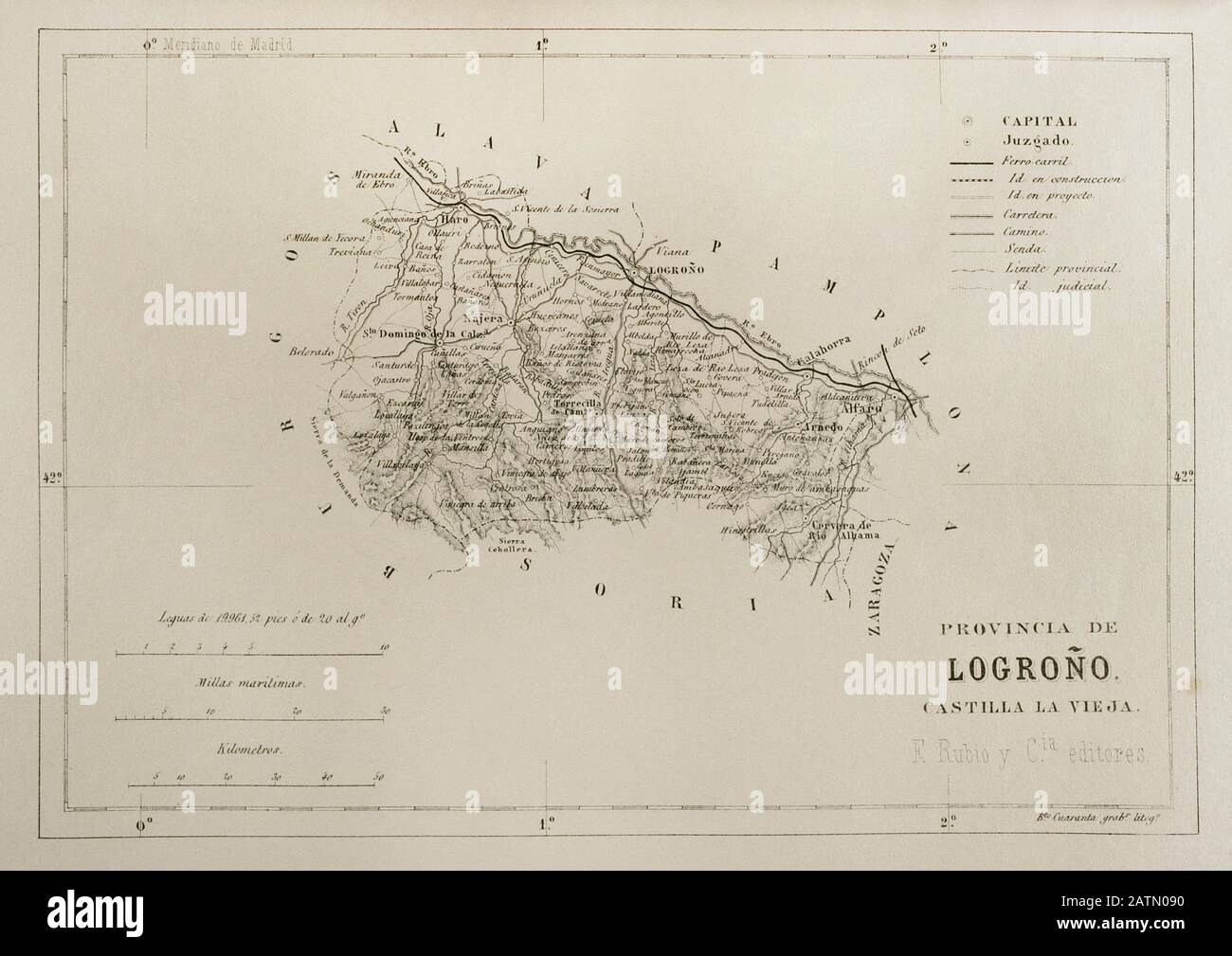 Mapa de la provincia de Logroño. España. Crónica General de España ...
