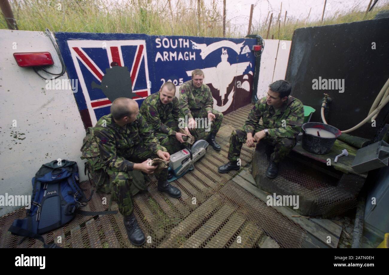 British Army manned one of the last watch towers named Golf Zero One ...