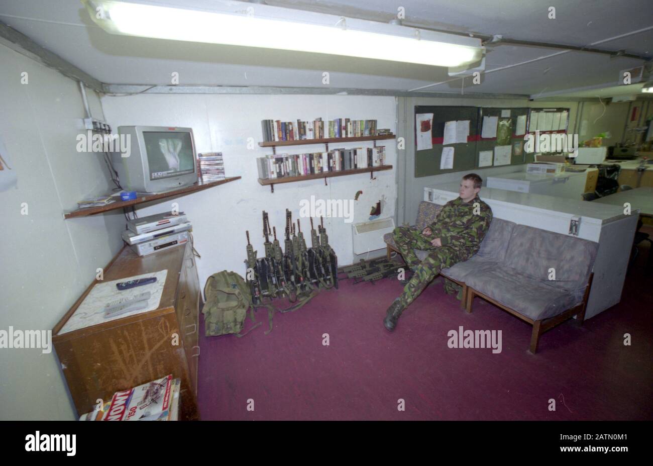 British Army manned one of the last watch towers named Golf Zero One ...