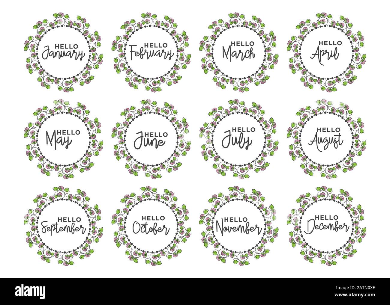 Calligraphy words for calendars and organizers. Calligraphy words for ...