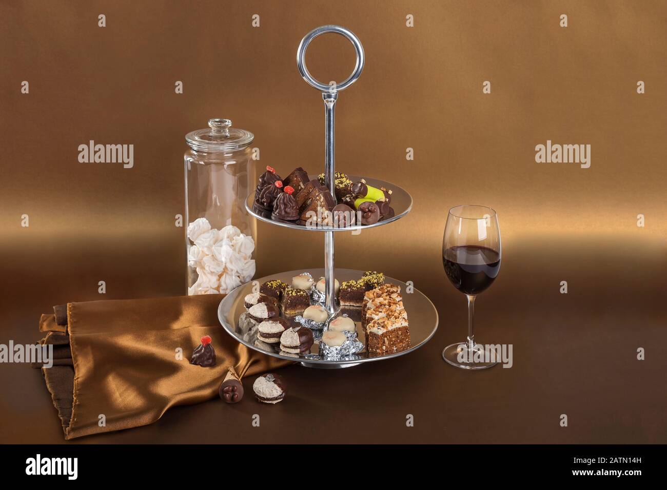 Arranged chocolate sweets Stock Photo - Alamy