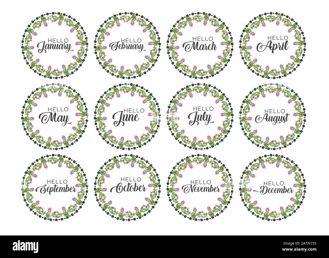 Calligraphy words for calendars and organizers. Calligraphy words for ...