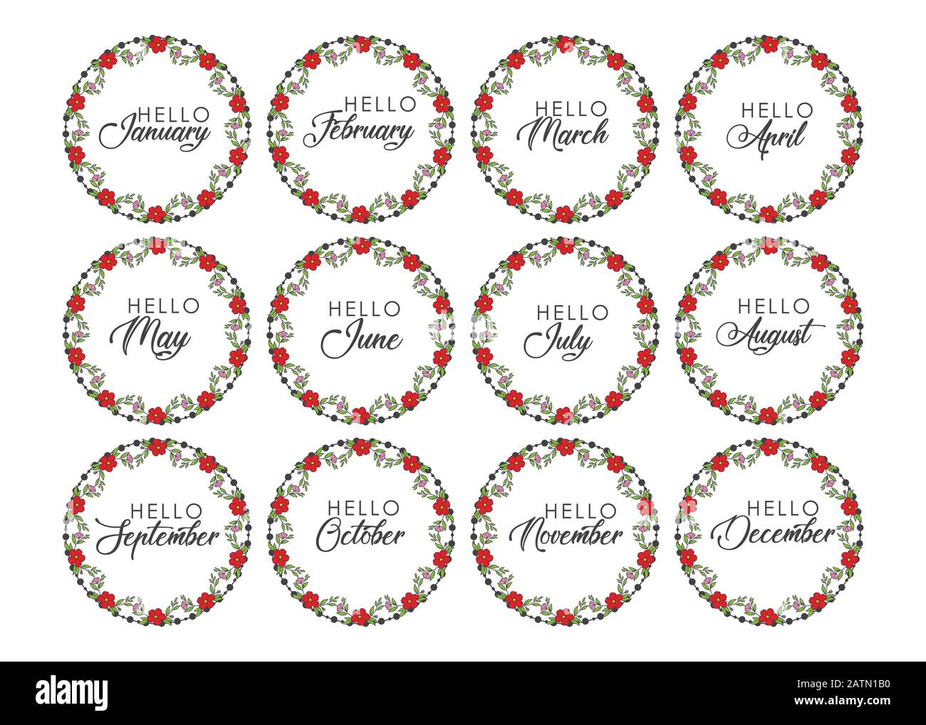 Calligraphy words for calendars and organizers. Calligraphy words for ...