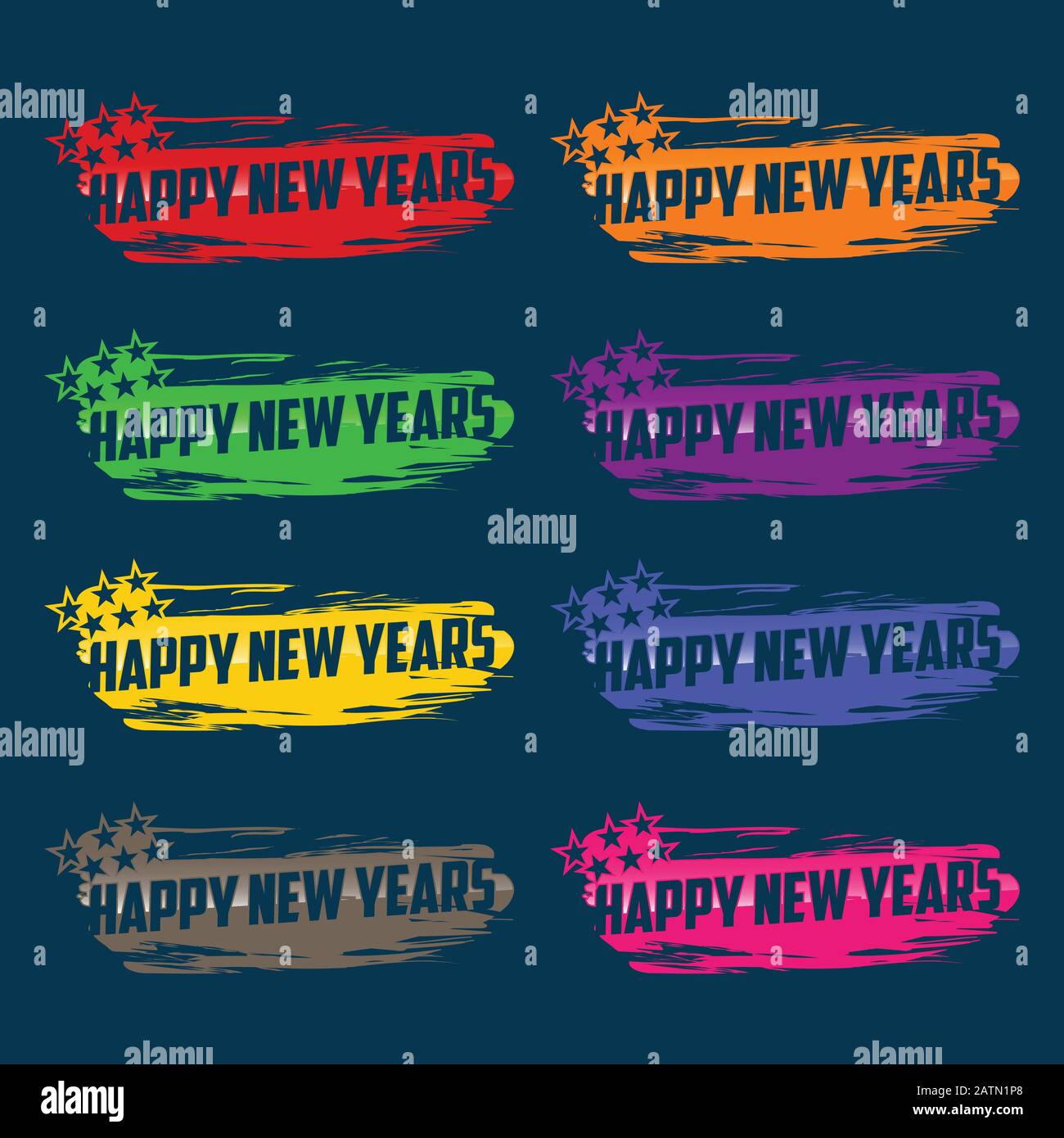 Vector colorful letter happy new yaer concept design. Letter happy ...
