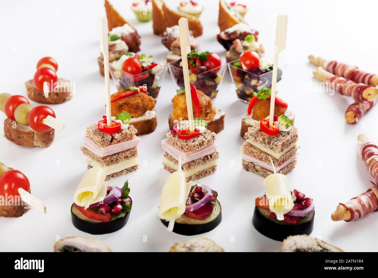 Different food snacks and appetizers Stock Photo - Alamy