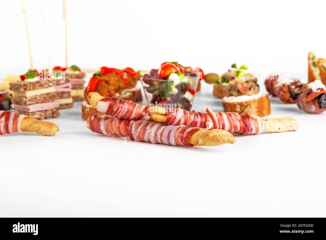 Different fresh appetizers background hi-res stock photography and ...