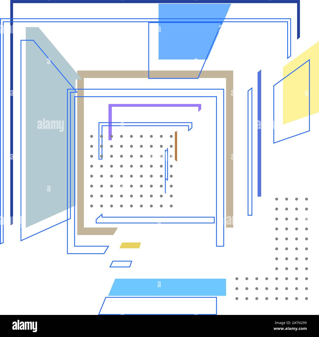 Colored rectangles, lines and dots Stock Vector Image & Art - Alamy