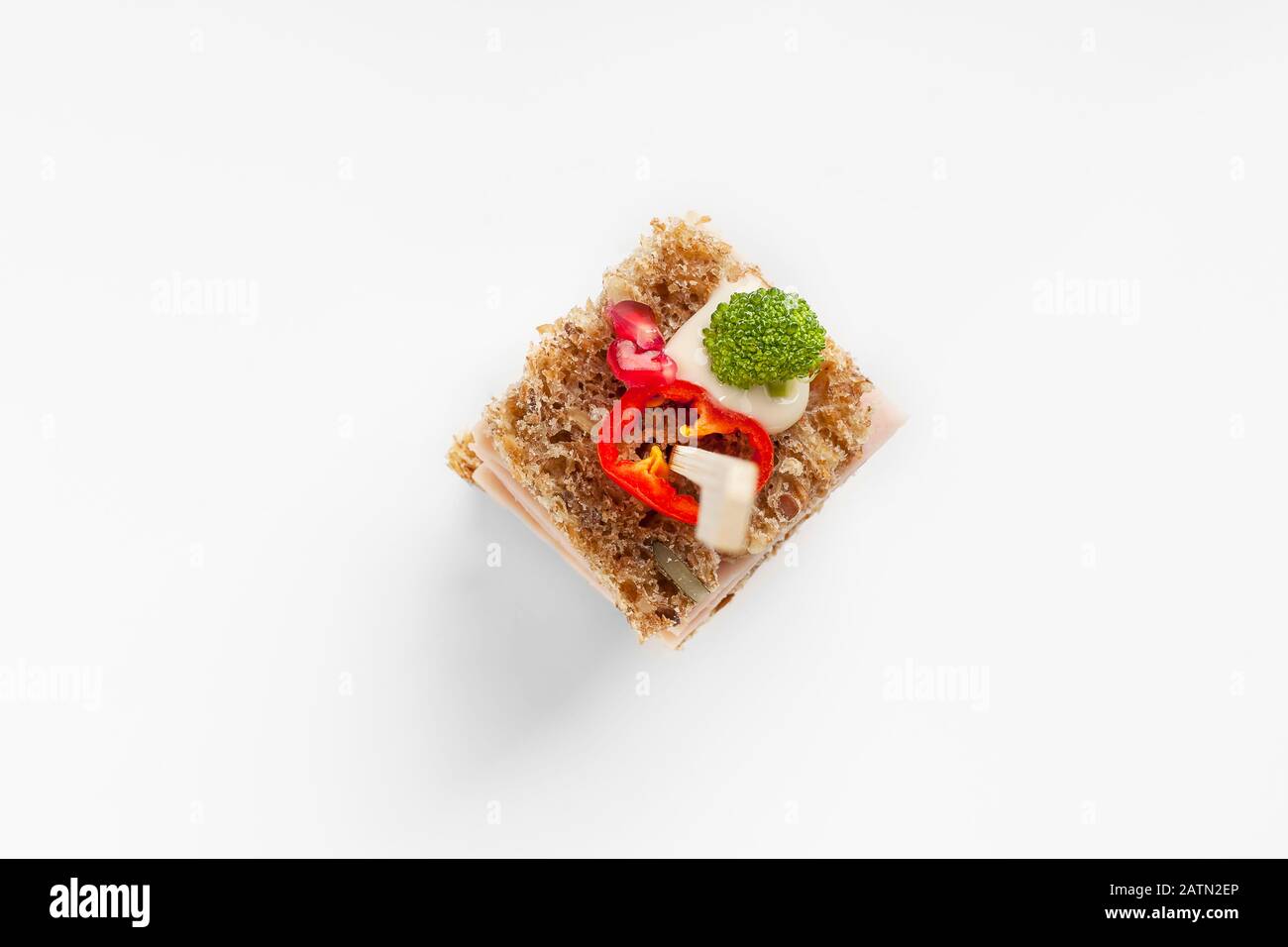 Mini appetizer sandwich, top view Stock Photo - Alamy