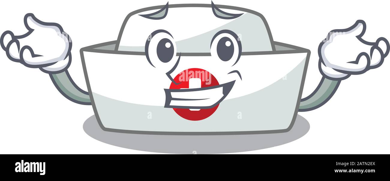 Super Funny Grinning nurse hat mascot cartoon style Stock Vector Image ...