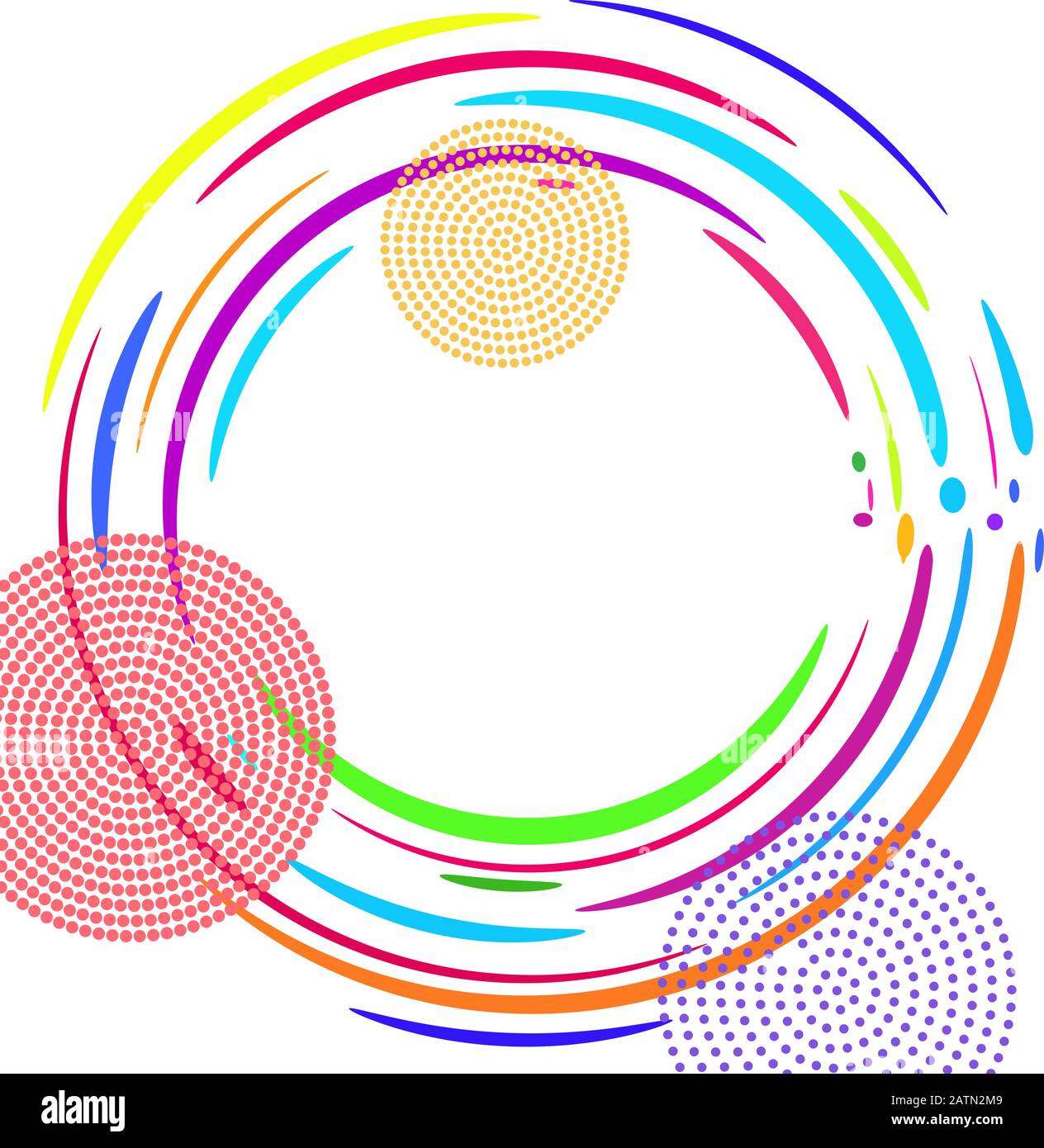 Colored circles, lines and dots Stock Vector Image & Art - Alamy
