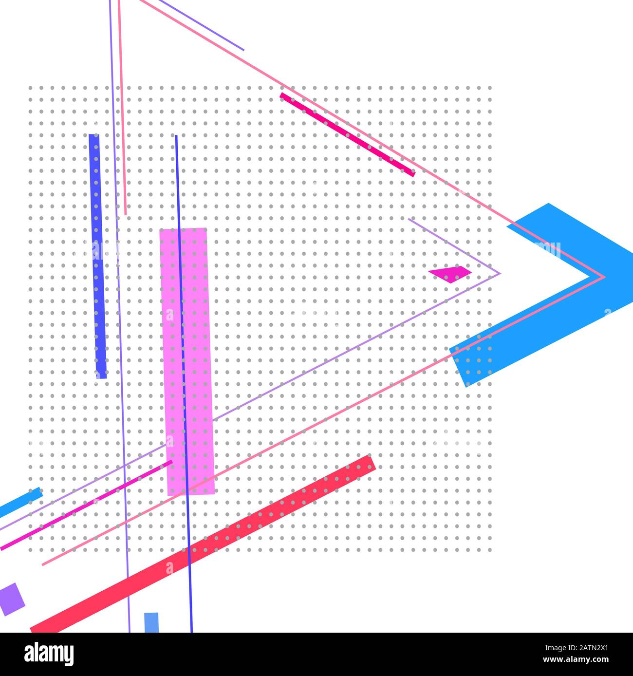 Colored triangle, lines and dots Stock Vector Image & Art - Alamy