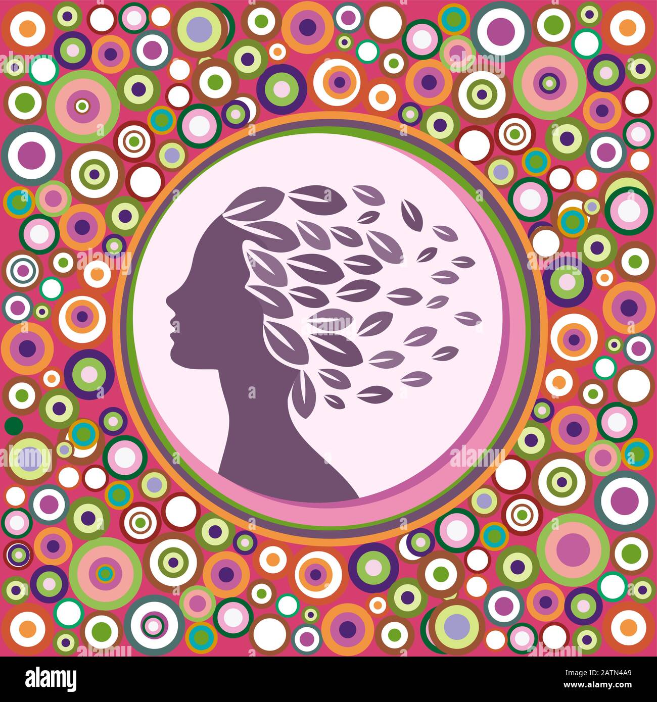 Abstract vintage background, liberty style. Vector illustration with ...