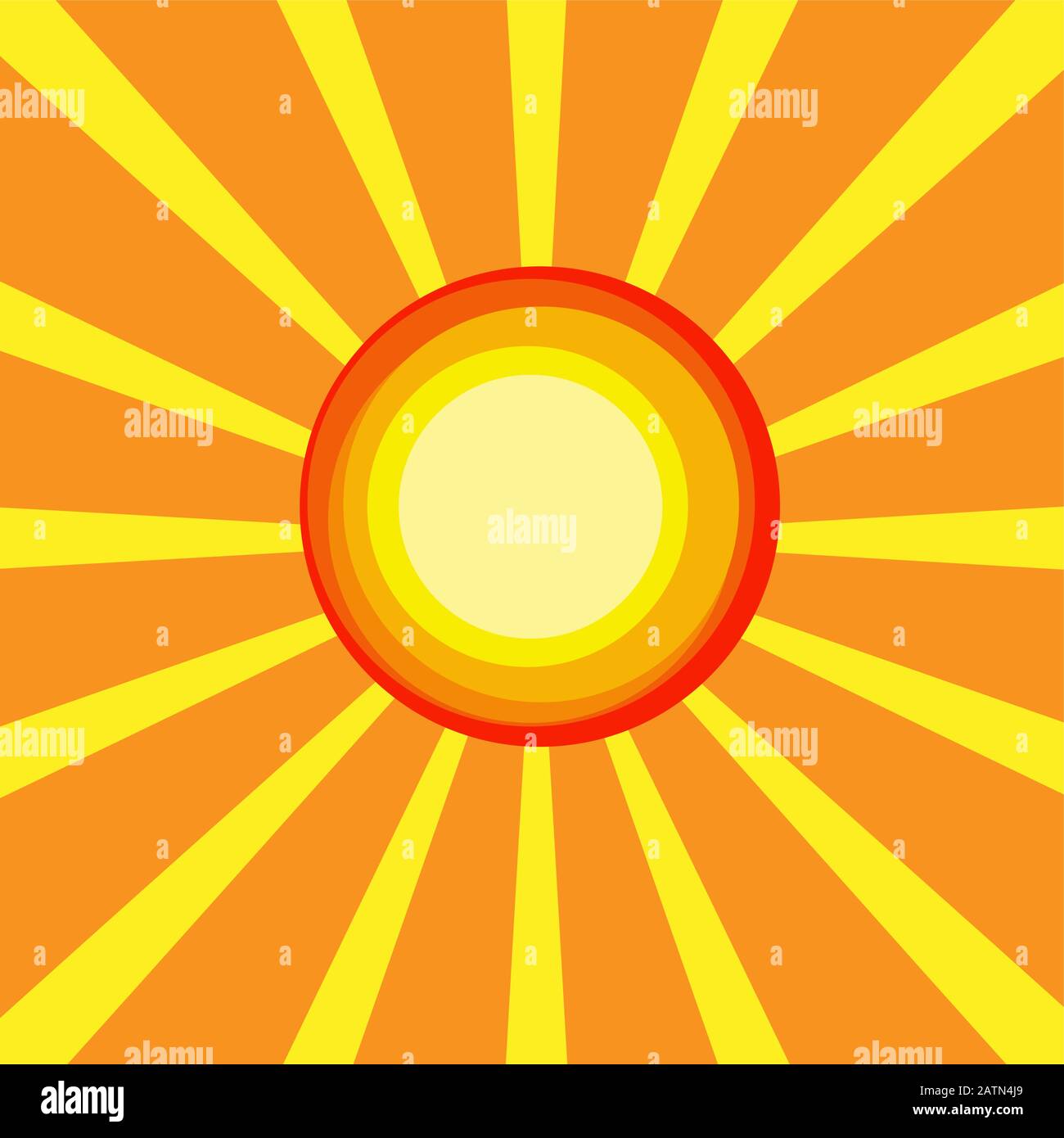 summer background, vector illustration with sun and ray Stock Vector ...