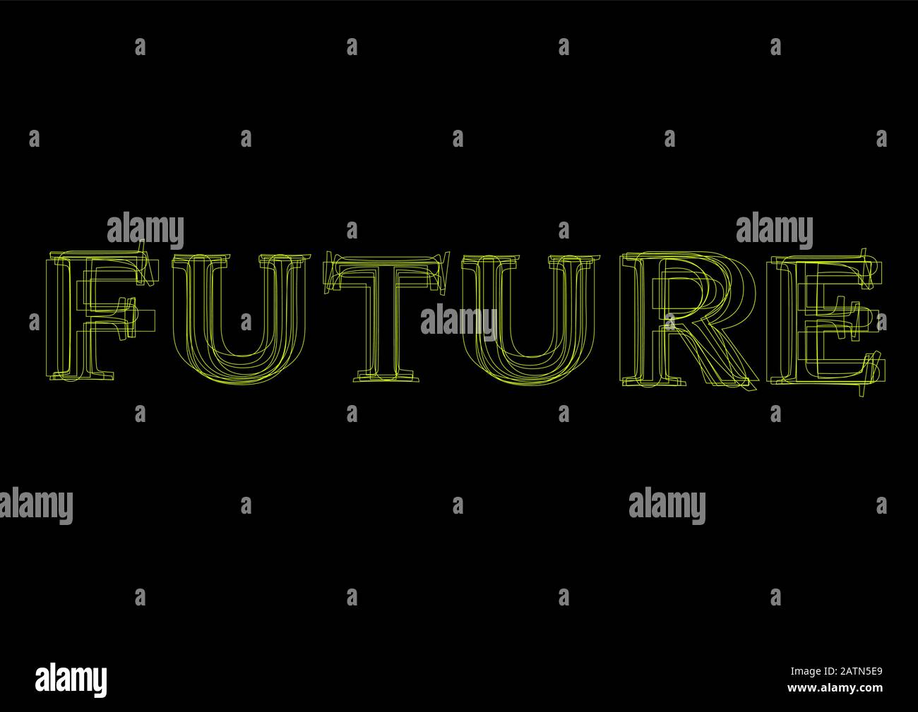 Vector word future, green light on black background Stock Vector Image ...
