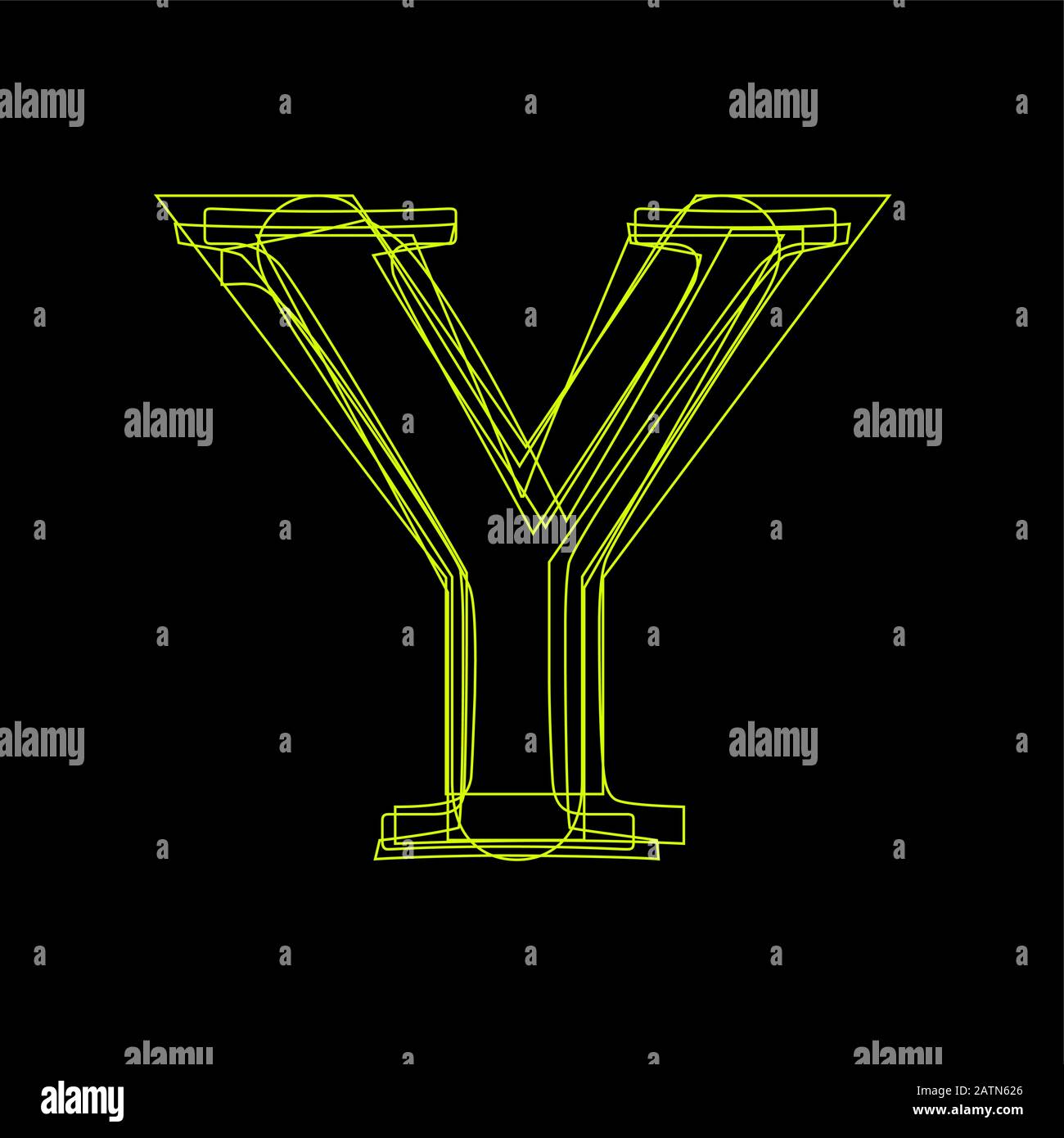 Neon letter y hi-res stock photography and images - Alamy