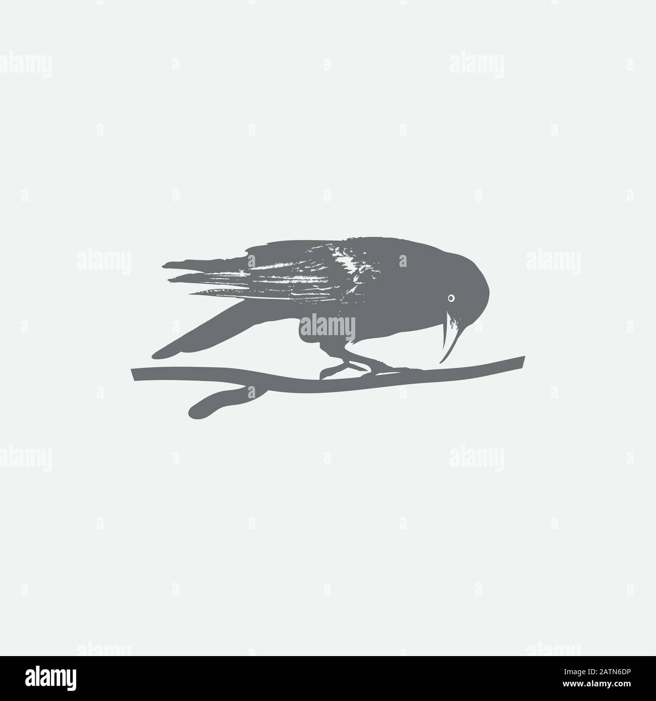 Crow icon isolated on white background. Crow vector logo Stock Vector ...