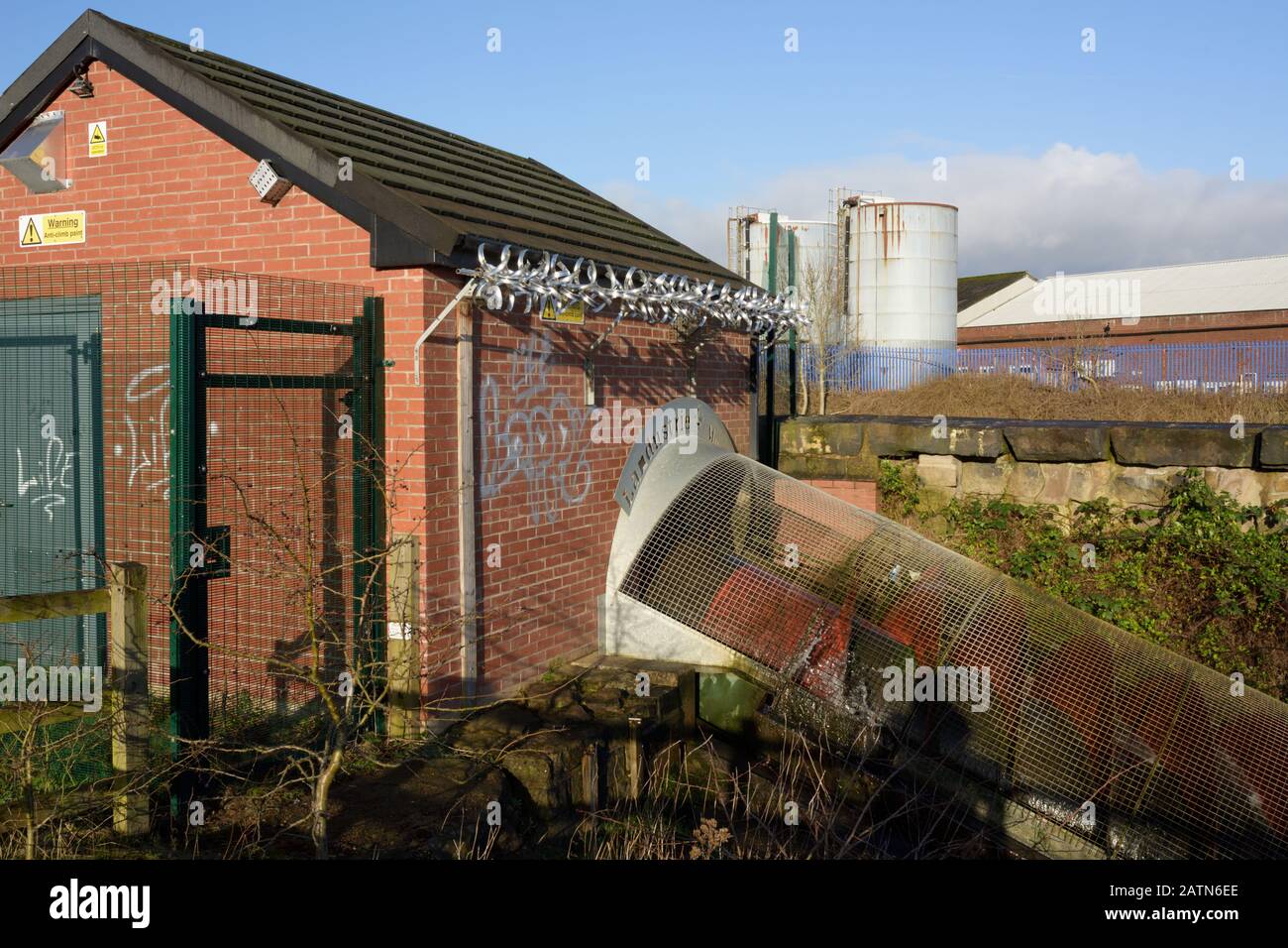 Hydro electric power generator building and archimedes screw on the ...