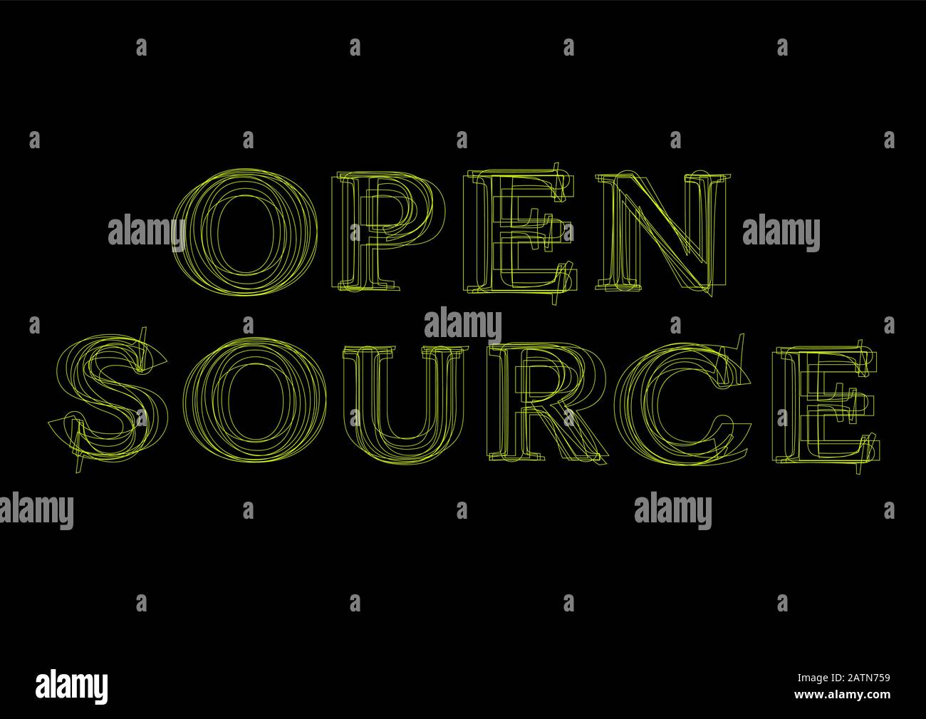 Vector word open source, green light on black background Stock Vector ... Vector word open source, green light on black background Stock Vector ...