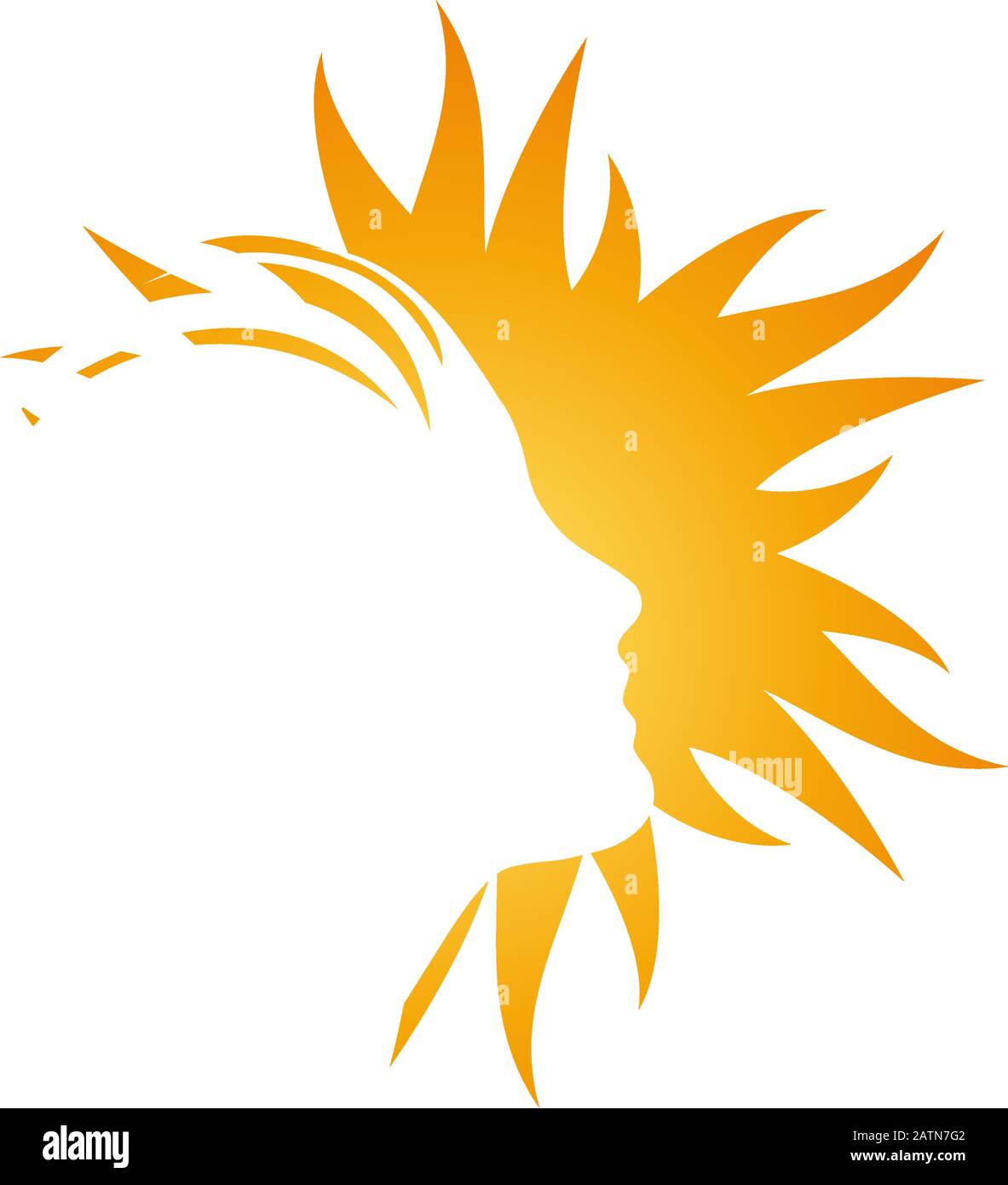 Girl in the sun Stock Vector Images - Alamy