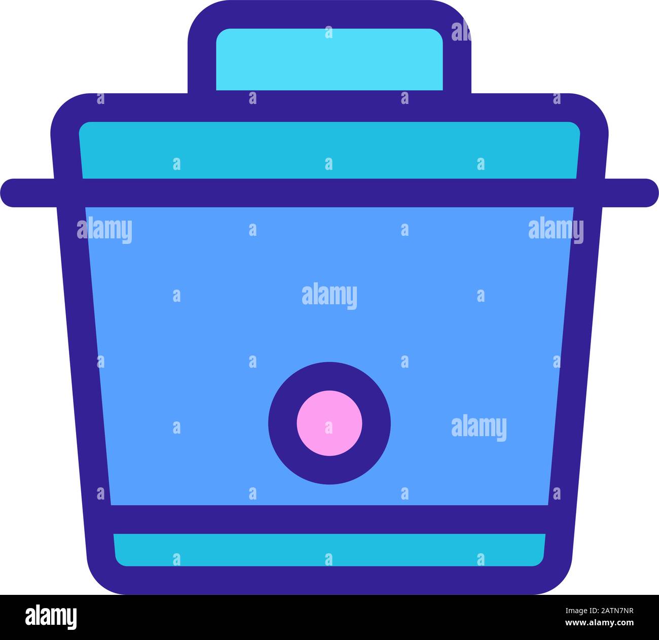 Slow cooker icon vector. Isolated contour symbol illustration Stock ...
