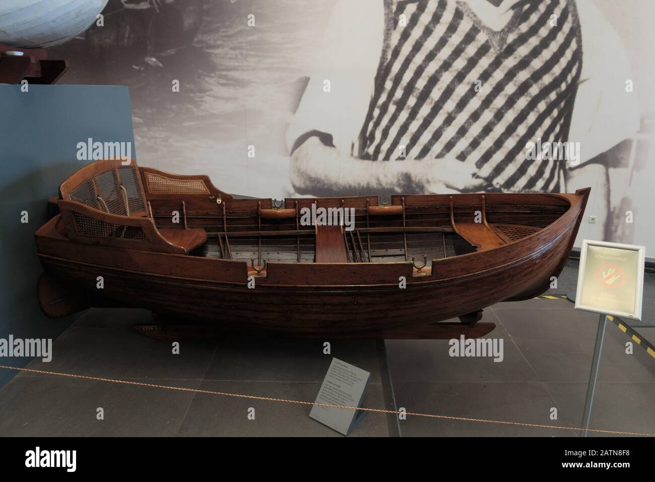 Istanbul, Turkey - Jan 12, 2020: A display of rowboats (caiques) used ...