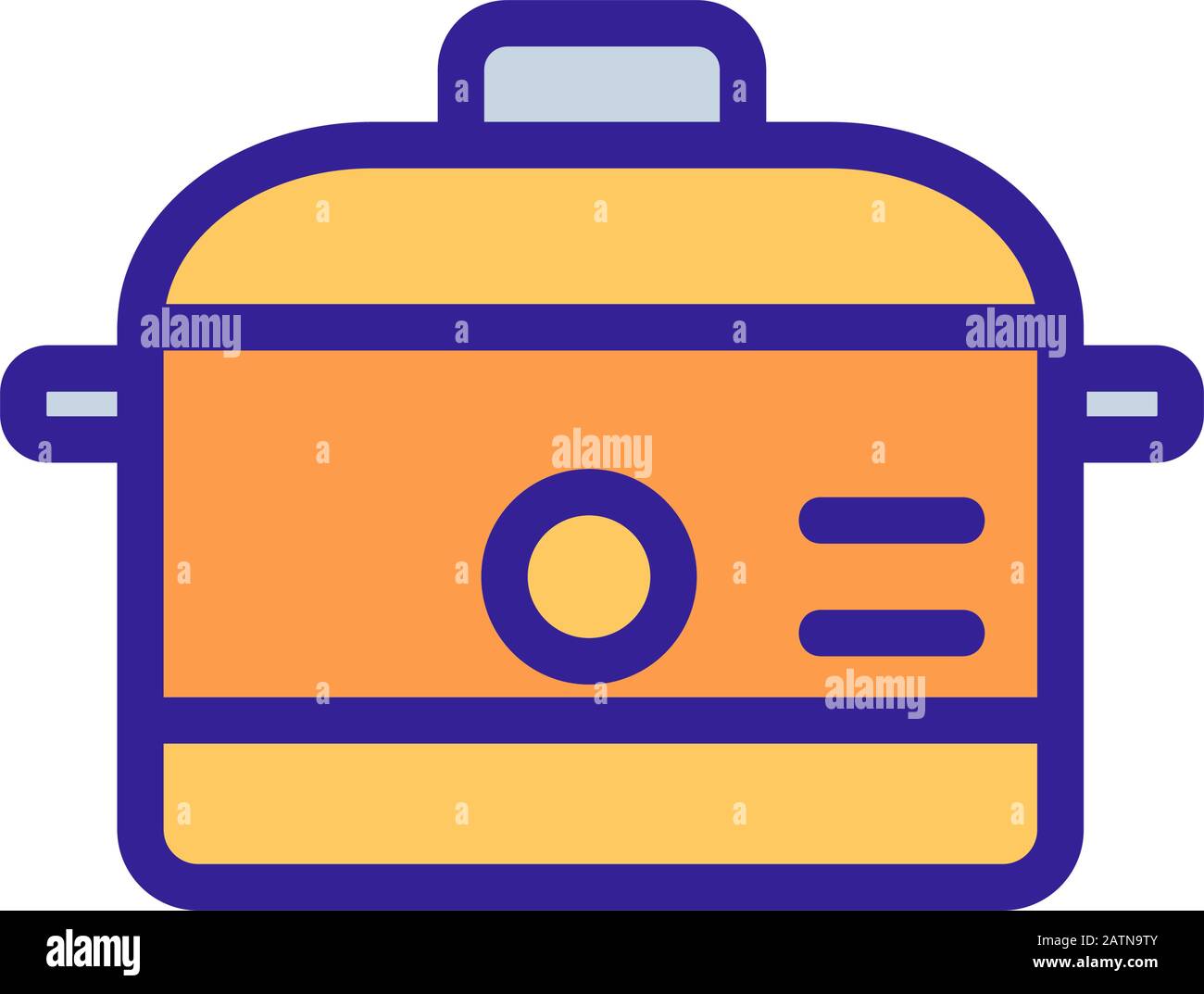 Slow cooker icon vector. Isolated contour symbol illustration Stock ...