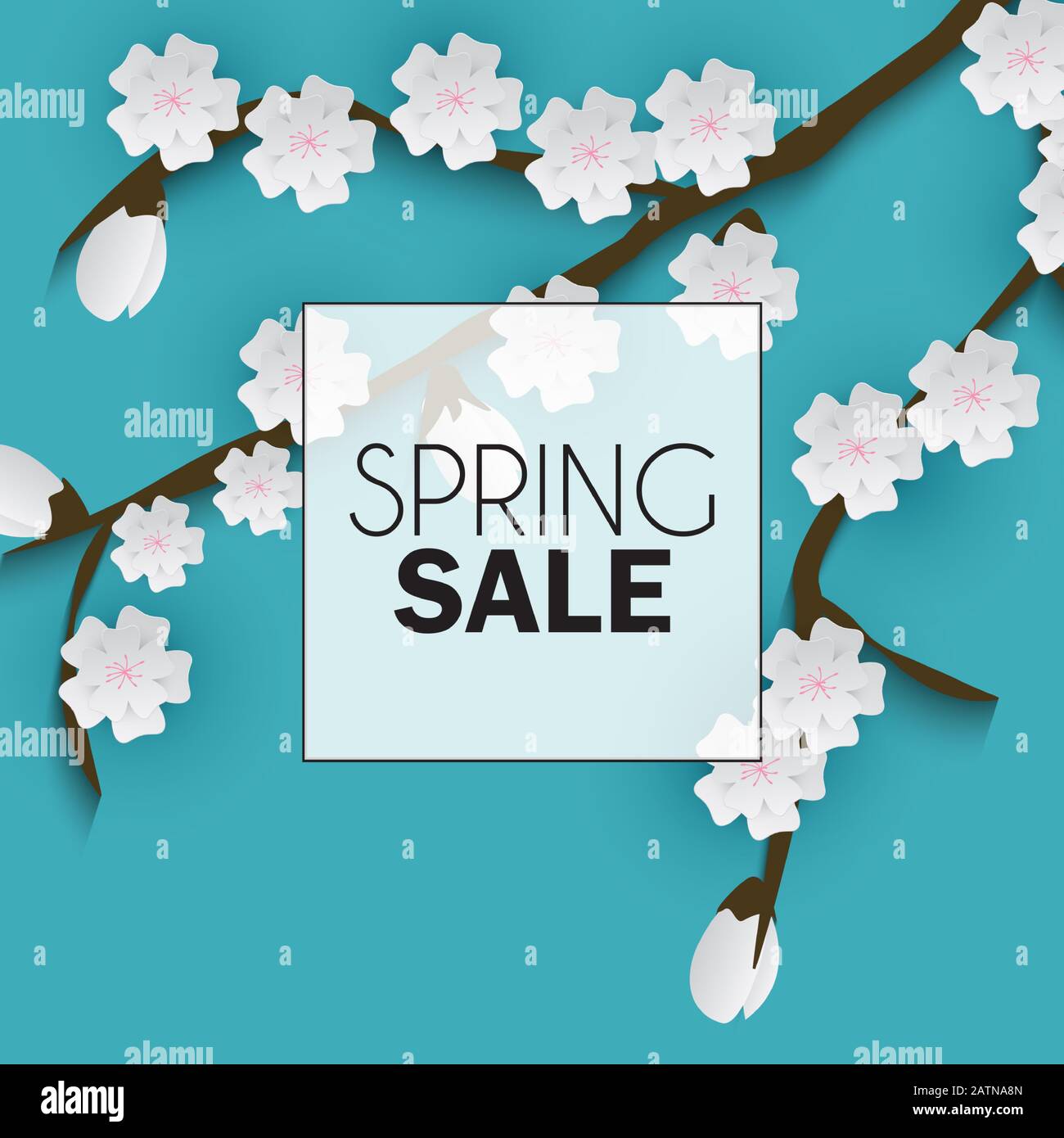 Abstract Spring Sale Background Template. Vector Illustration Stock ...