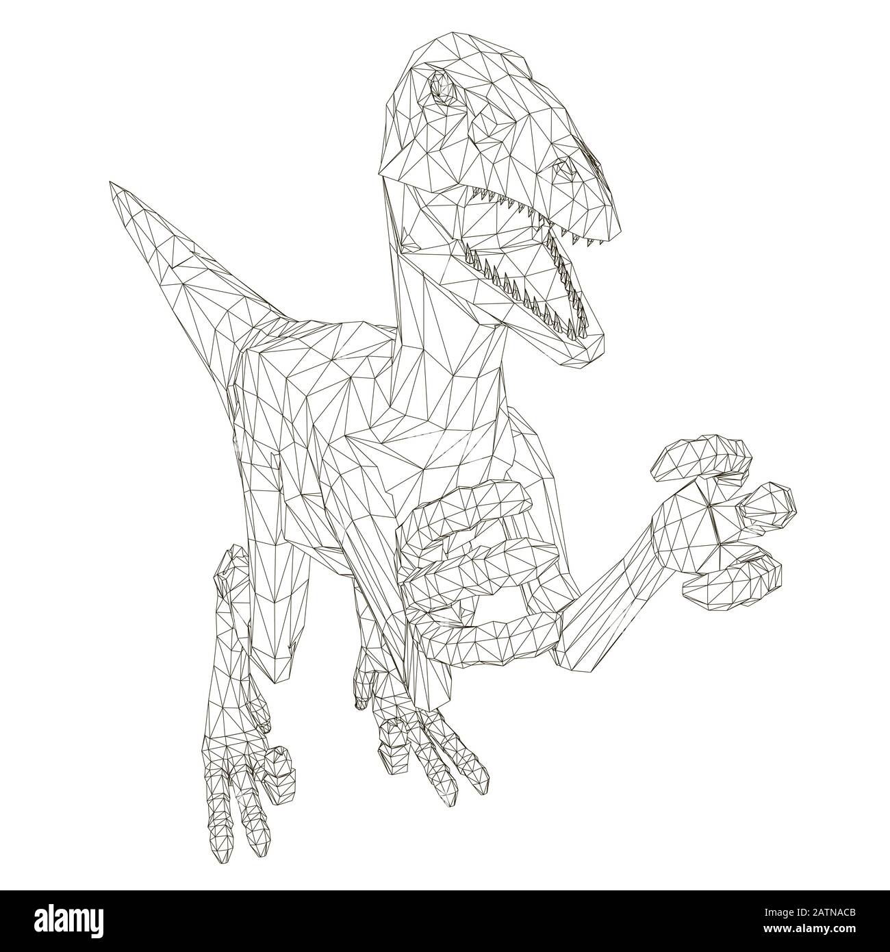 Side view tyrannosaurus rex dinosaur Stock Vector Images - Alamy