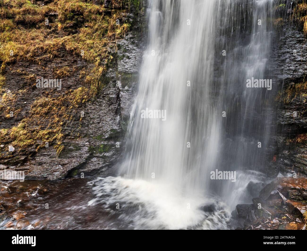 Low Force waterfall in Force Gill near Ribblehead Yorkshire Dales ...