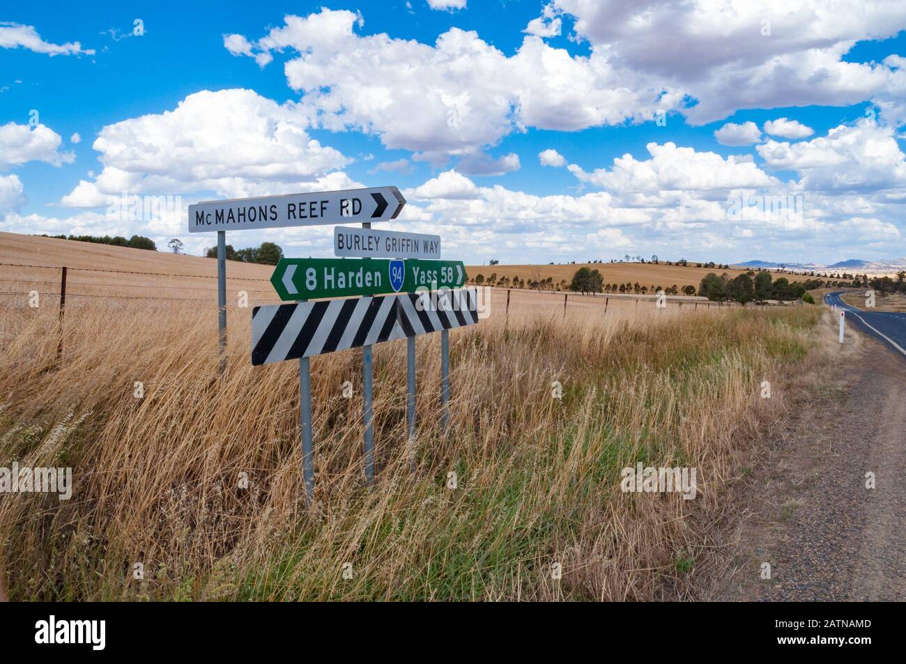New South Wales, Australia - December 5, 2008: Road sign in rural NSW ...