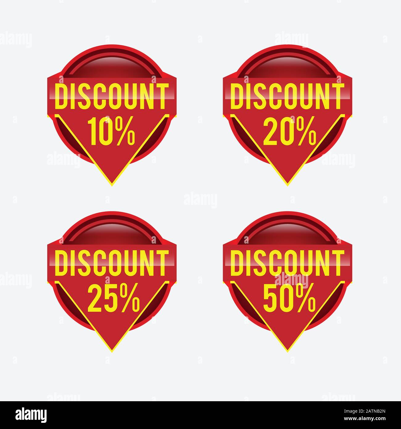 ribbons flat isolated, Labels, Stickers, Tags, Discount, icon vector ...