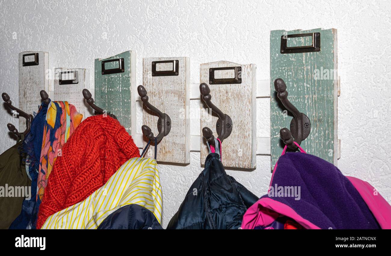 Cap hanging on hook hi-res stock photography and images - Alamy