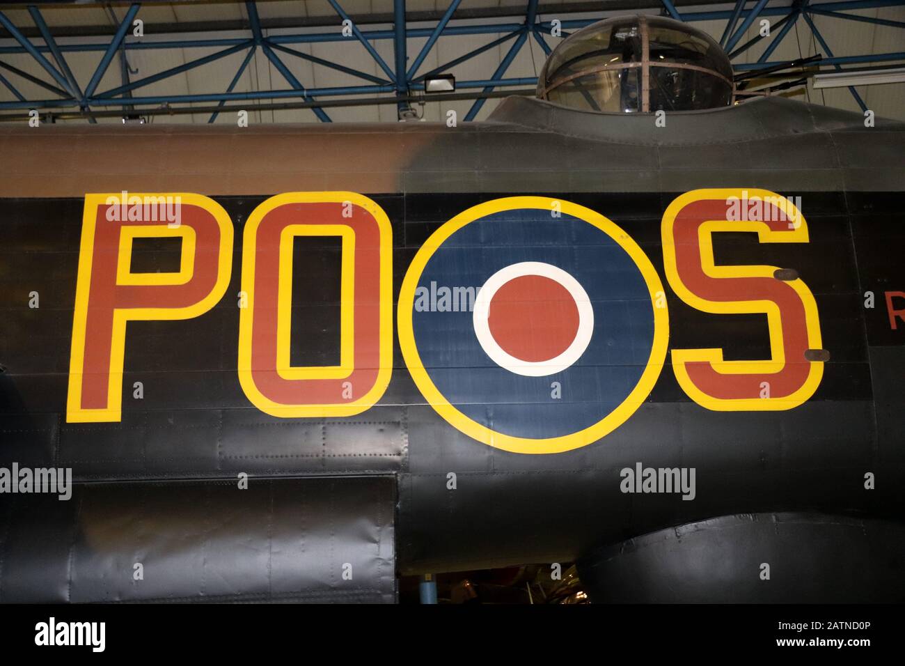 WWII bomber Avro Lancaster R5868 at the RAF Museum, Hendon Stock Photo ...