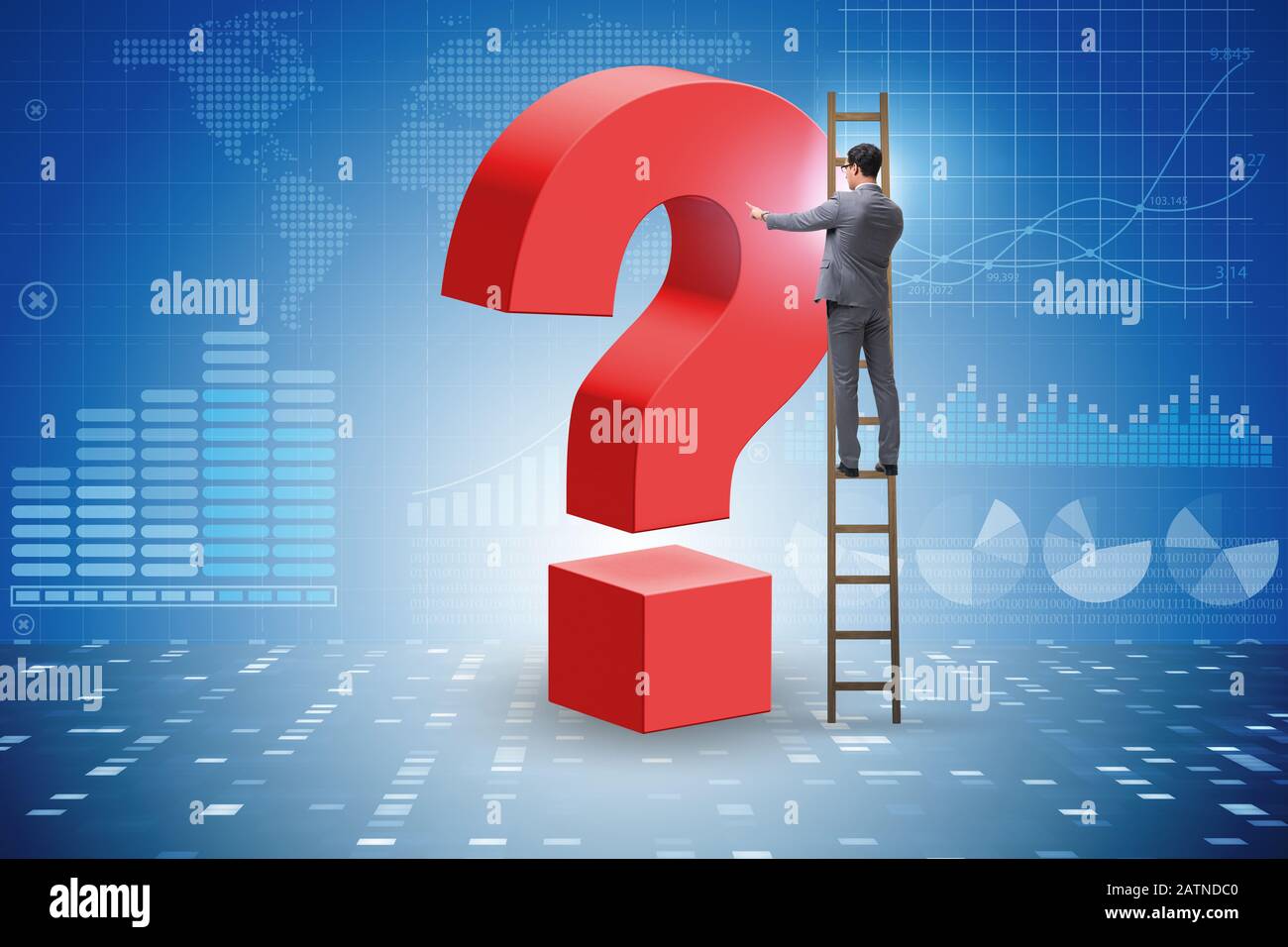 The concept of question and uncertainty Stock Photo - Alamy