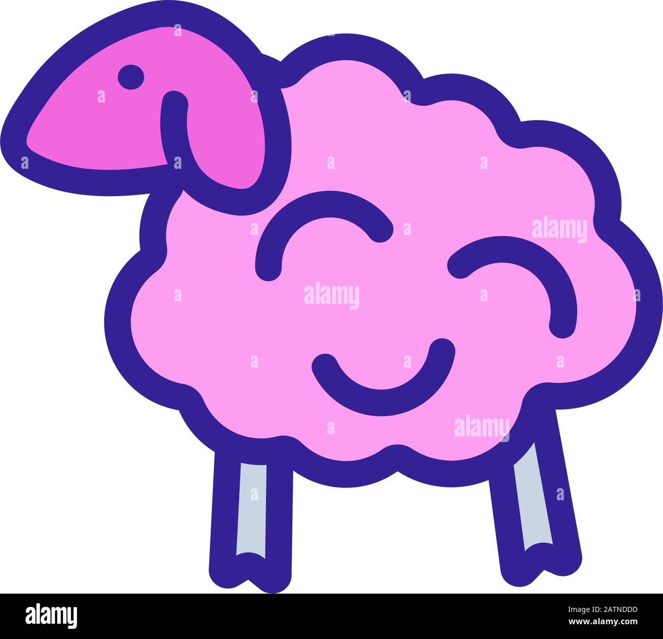 count the sheep icon vector. Isolated contour symbol illustration Stock ...