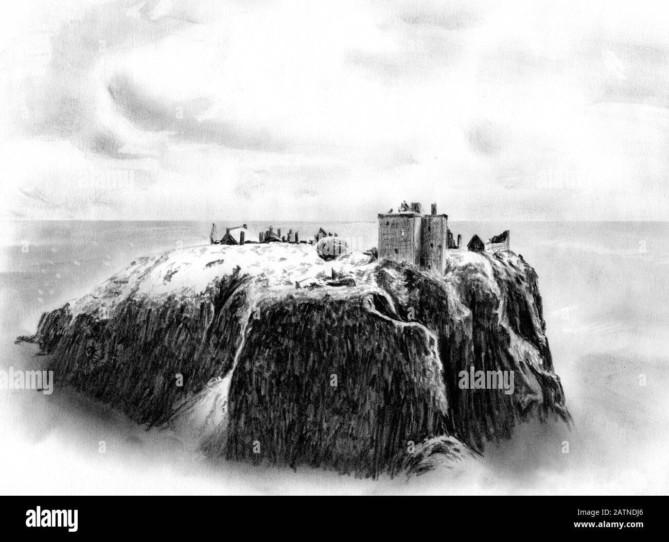 Scottish castle painting hi-res stock photography and images - Alamy