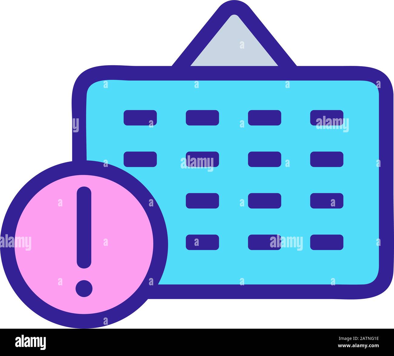 reminder icon vector. Isolated contour symbol illustration Stock Vector ...