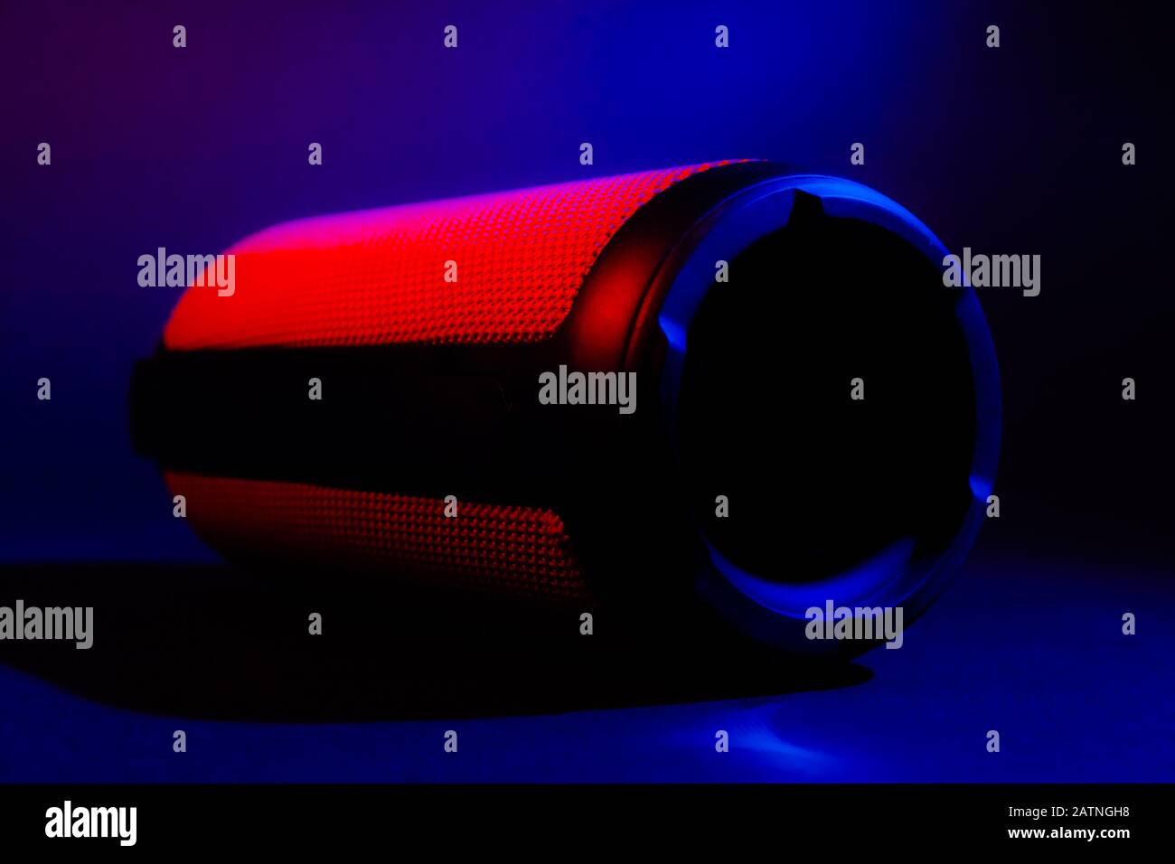 Portable column cylindrical shape. Studio stock photo bluetooth column ...