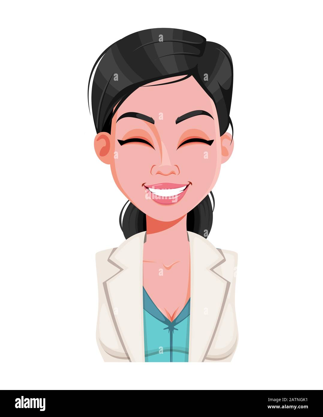 Face expression of beautiful young doctor woman, laughing. Female ...